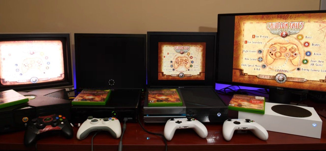Wow, four Xbox generations can play Crimson Skies together with system ...