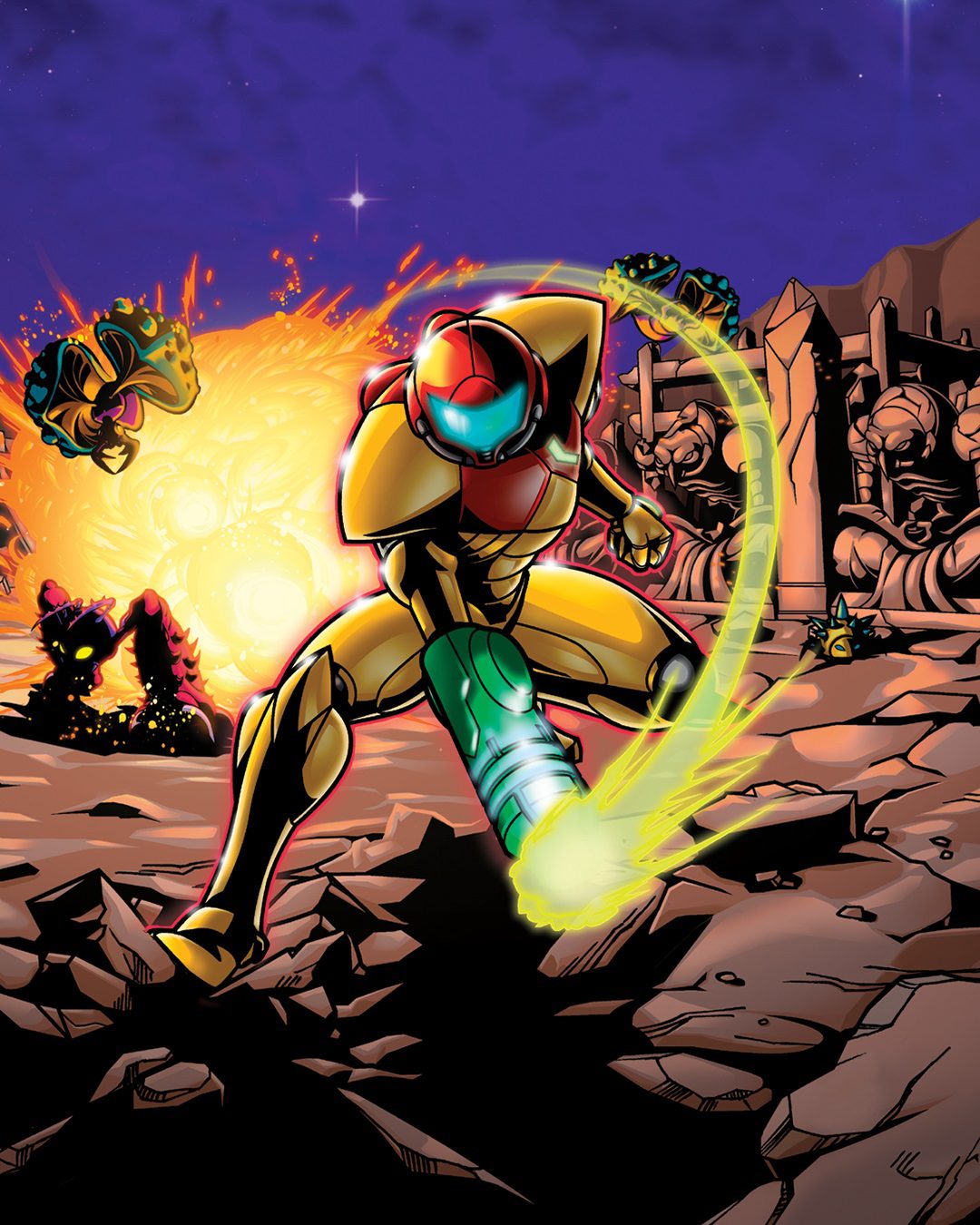 Nintendo shares clean versions of classic and modern Metroid cover art